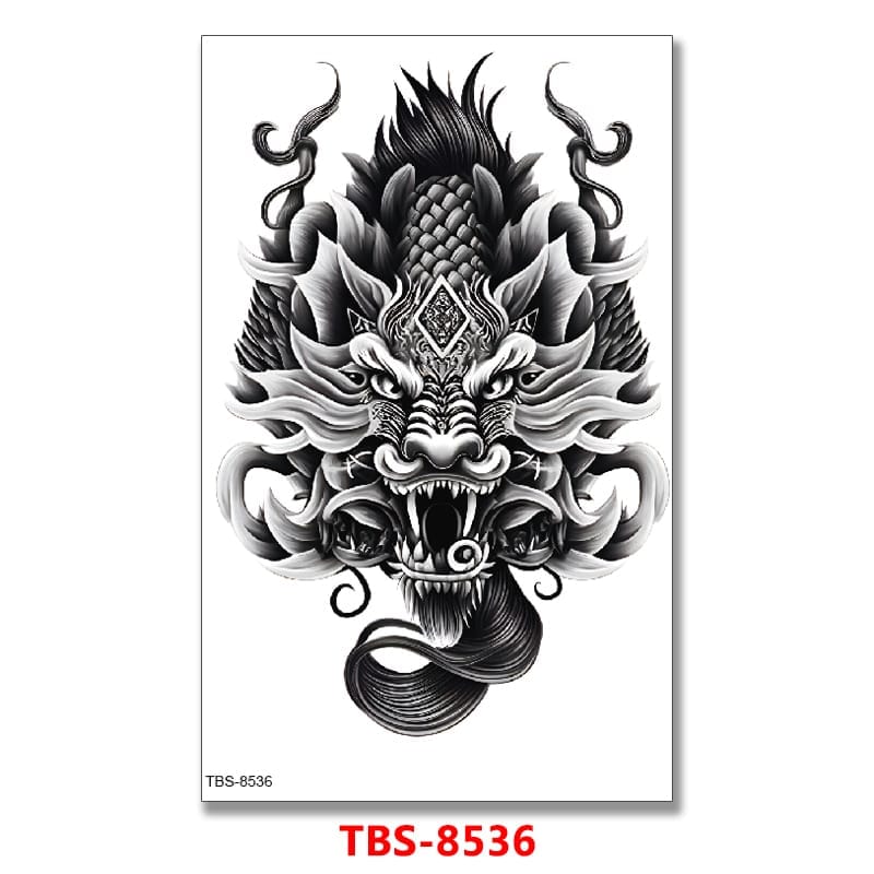 Buy Focused Dragon Temporary Tattoo Online | Quick Tattz